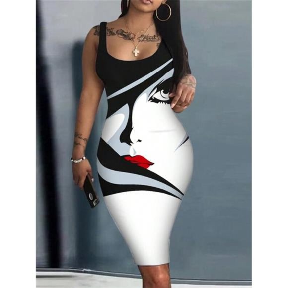 A Classy Chic Boutique | Dresses | Contrast Color Patchwork Figure ...